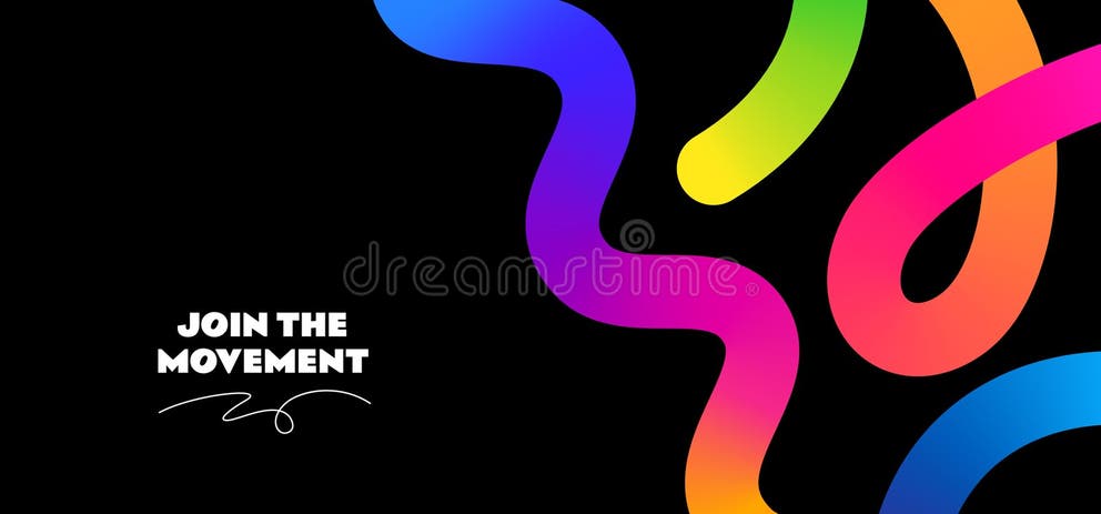 Color Lines with Gradient. Vector Abstract Background. 3D Pattern with ...