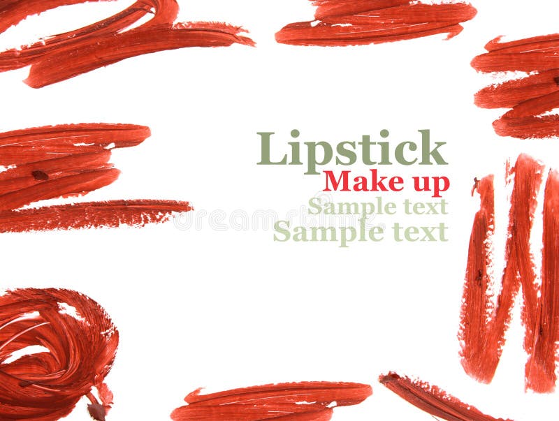 Color Lipstick Frame Design with Space for Text. Stock Image - Image of ...