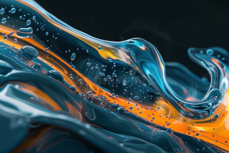 Color Liquid in Dynamic Flow Forming Interesting and Unique Shapes and ...