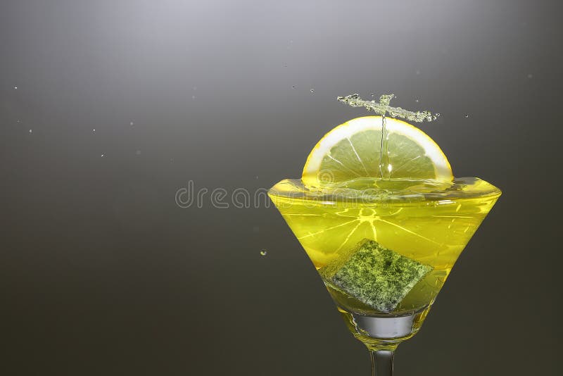 Color Liquid Splashing in the Glass Stock Image - Image of droplet ...
