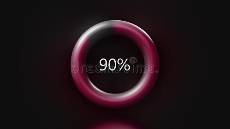 Color Loading Circle on Black Screen. Motion. Progress of Loading from ...