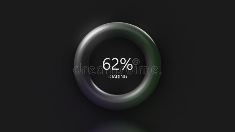 Color Loading Circle on Black Screen. Motion. Progress of Loading from ...