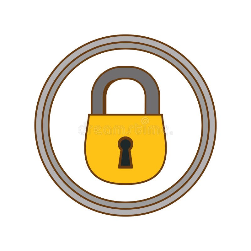 Color Lock Icon Image Design Stock Illustration - Illustration of ...