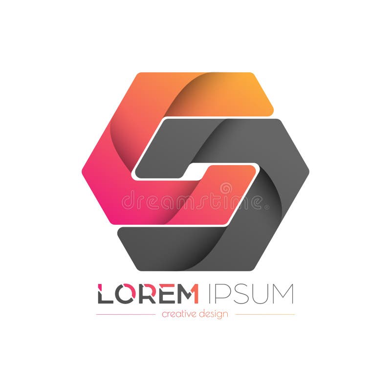 Color Logo. the Composition of the Hexagon Stock Vector - Illustration ...