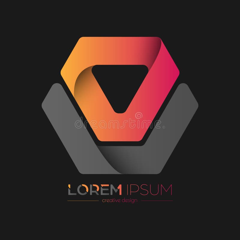 Color Logo. the Composition of the Hexagon Stock Vector - Illustration ...