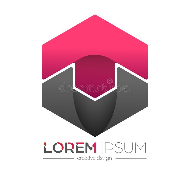 Color Logo. the Composition of the Hexagon Stock Vector - Illustration ...