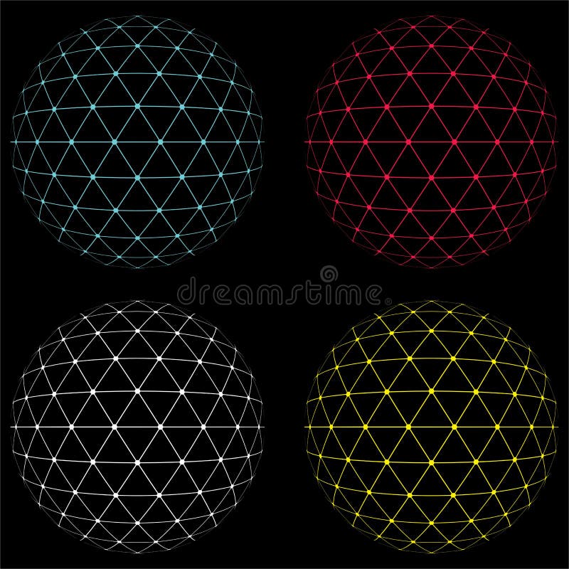 Triangulation Sphere Stock Illustrations – 147 Triangulation Sphere ...