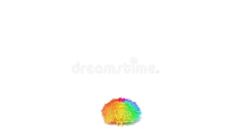Color a Lump of Wool Jump on White Bg 3d Stock Illustration ...