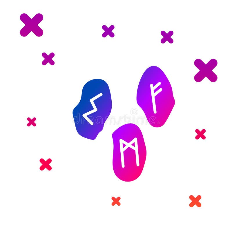 Two Color Runes Vector Icon from Magic Concept. Isolated Blue Runes ...