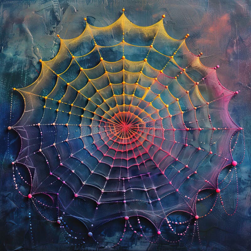 Image of a Mandala that Looks Like a Spider Web Stock Illustration ...