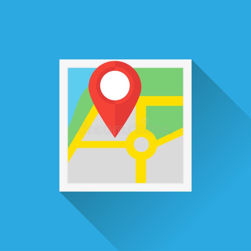 Color Map Icon And Marker Location Flat Stock Illustration Illustration Of Element Button