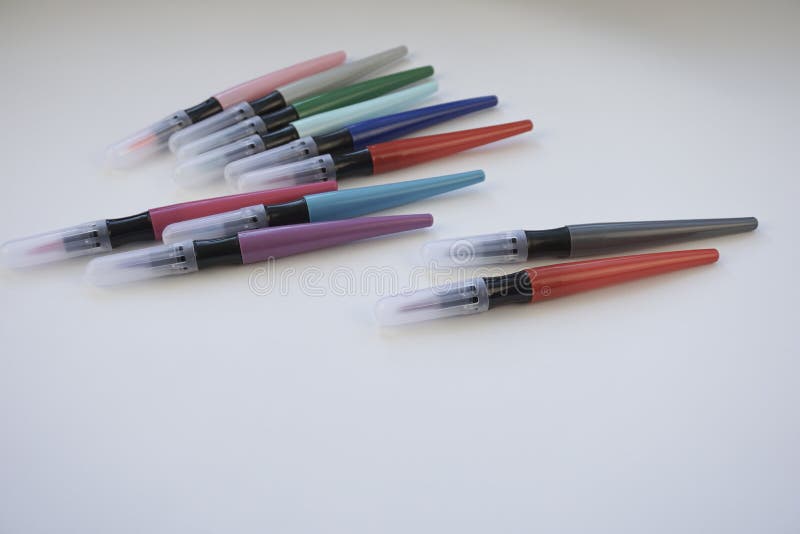Color Marker Pens for Coloring Brushes Stock Photo - Image of light ...