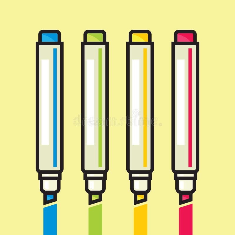 Color Markers stock vector. Illustration of highlight - 40363051