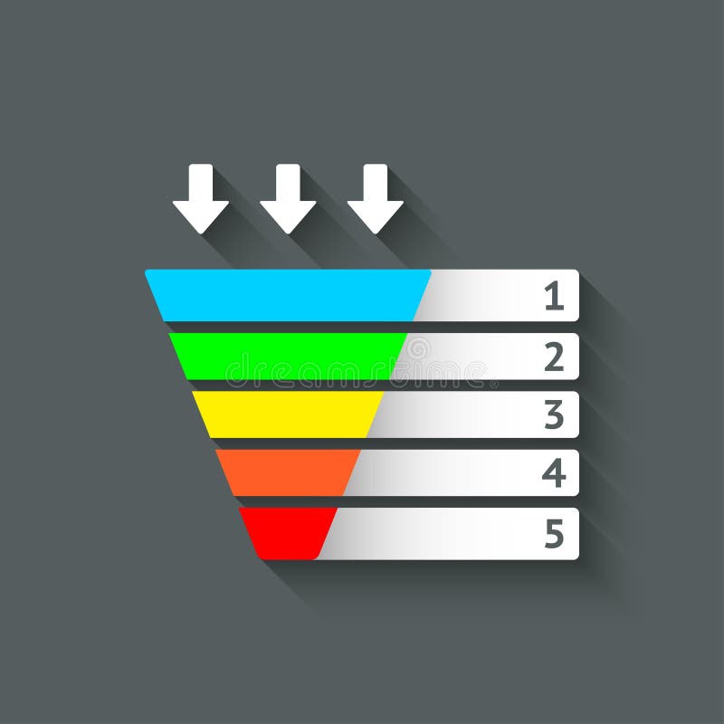 Funnel Symbol. Infographic or Web Design Element. Template for ...