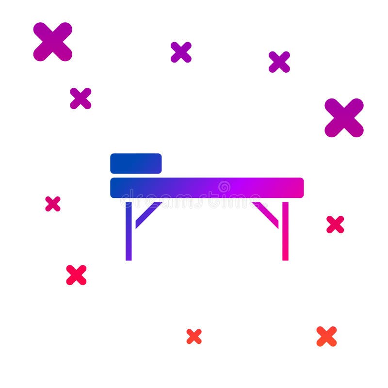 Color Massage Table Icon Isolated on White Background. Gradient Random ...