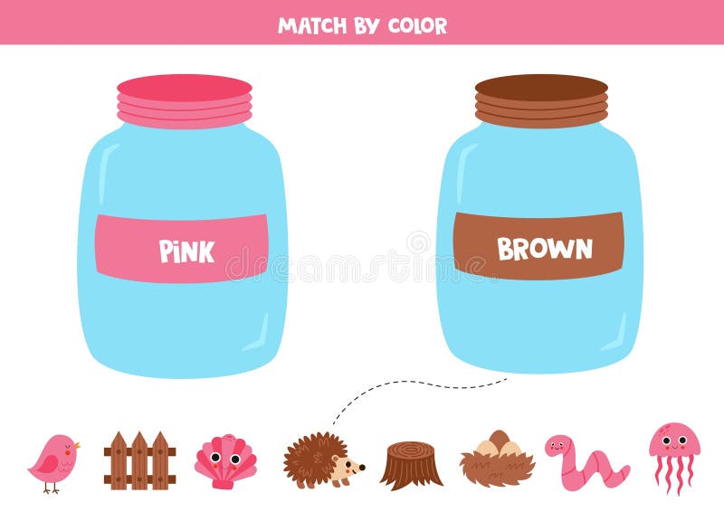 Color Matching Game for Kids. Learning Basic Colors. Sort Objects by ...