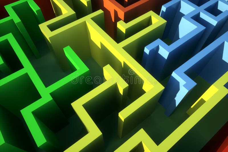 Maze stock illustration. Illustration of green, confusion - 30298835