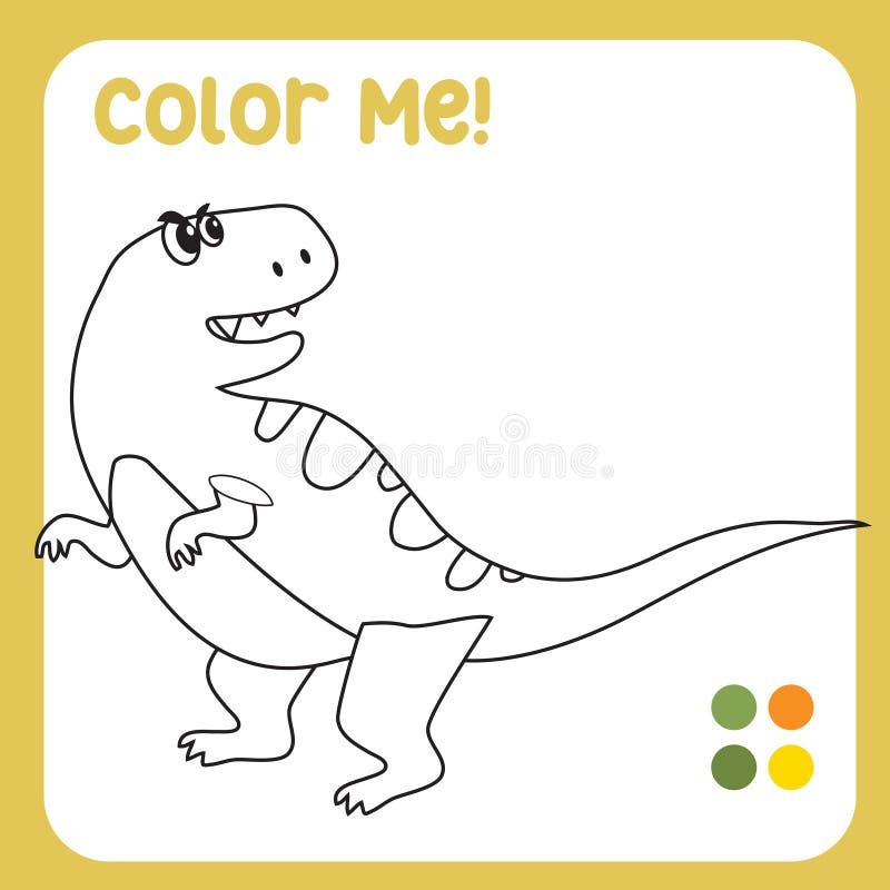 Colour Me: Allosaurs Dinosaur Coloring Page Illustration. Colouring ...