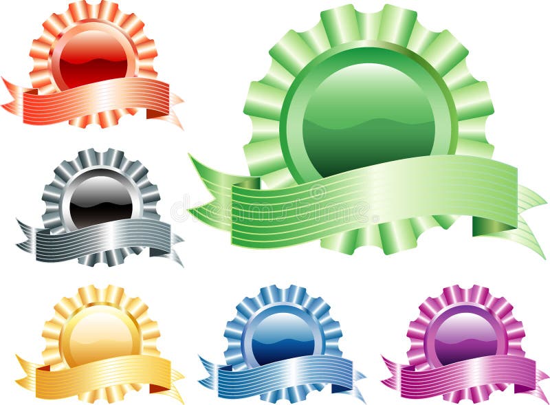 Color medals stock vector. Illustration of ornate, empty - 6575922