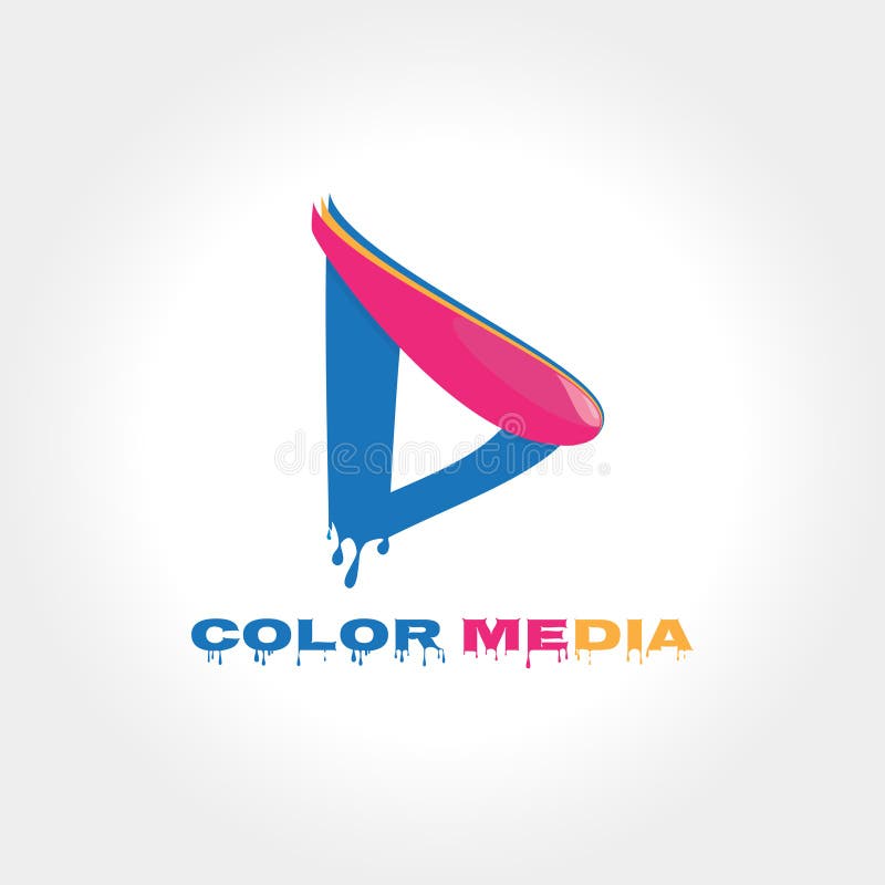 2 Color Media Marketing Concept Vector Icon. Isolated Two Color Media ...