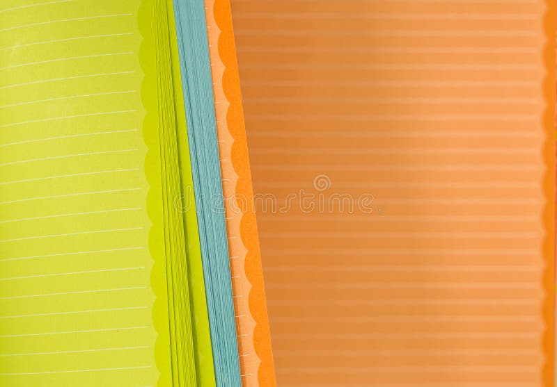 Color Memo Pad with Spring Paper Horizontal Stripes Stock Photo - Image ...