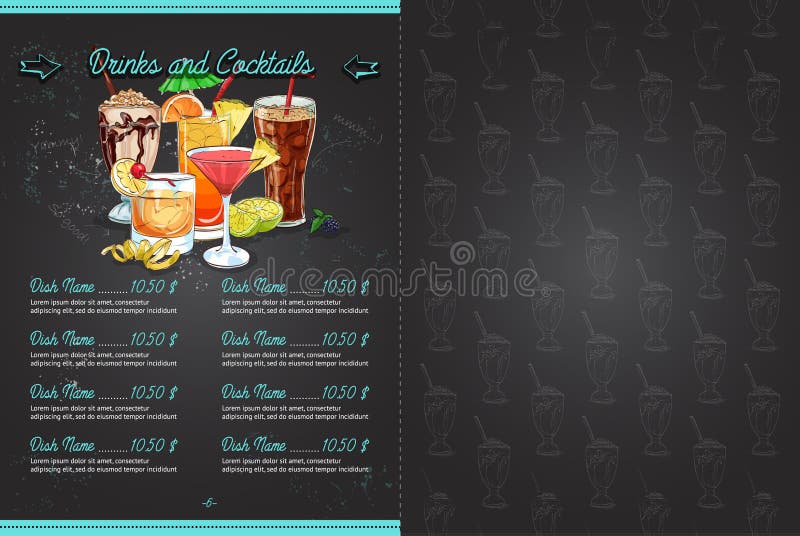 Color menu design stock vector. Illustration of food - 75117429