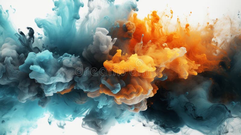Color Mist. Ink Water. Haze Texture. Generative AI Stock Illustration ...