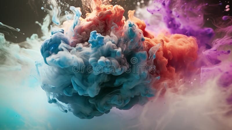Color Mist. Ink Water. Haze Texture. Generative AI Stock Illustration ...