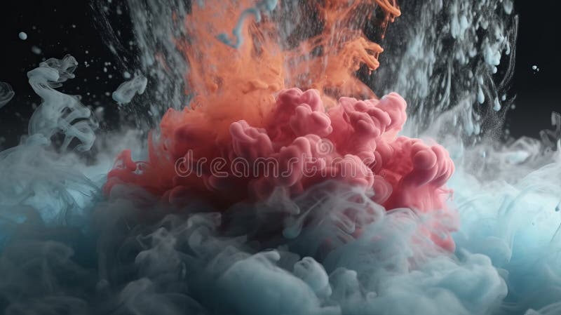 Color Mist. Ink Water. Haze Texture. Generative AI Stock Illustration ...