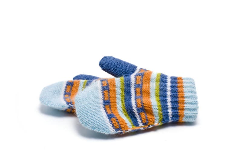 Color mittens stock photo. Image of knitted, human, single - 11420648