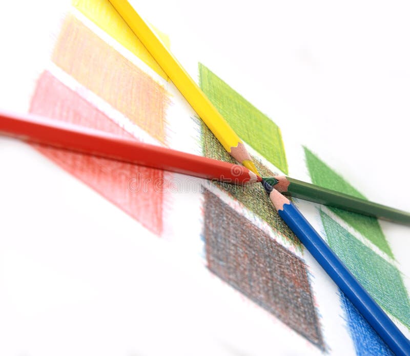 Color mix, pencils stock photo. Image of close, frame - 14429284