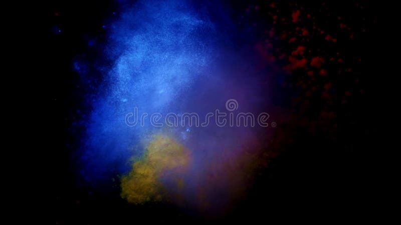 Color Mix Slow Motion of Colored Powder Stock Footage - Video of ...