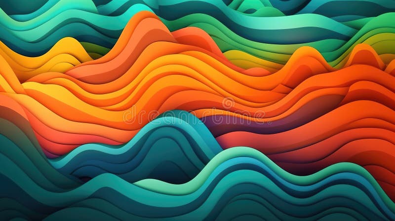 Color Mix Wave Palette Artwork, Wallpaper Design, Ai Generated Image ...