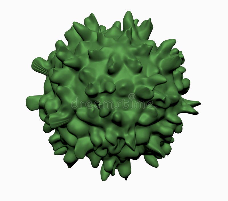 Color Model of a Coronavirus or Virus Stock Illustration - Illustration ...