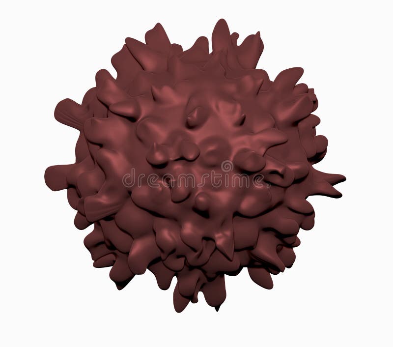 Color Model of a Coronavirus or Virus Stock Illustration - Illustration ...