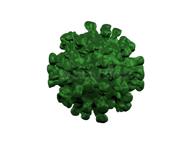 Color Model of a Coronavirus or Virus Stock Illustration - Illustration ...