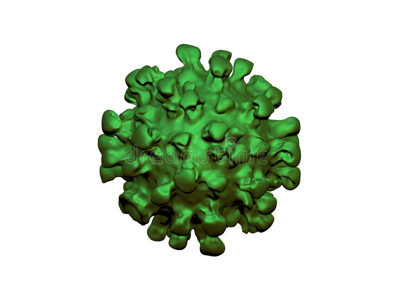 Color Model of a Coronavirus or Virus Stock Illustration - Illustration ...
