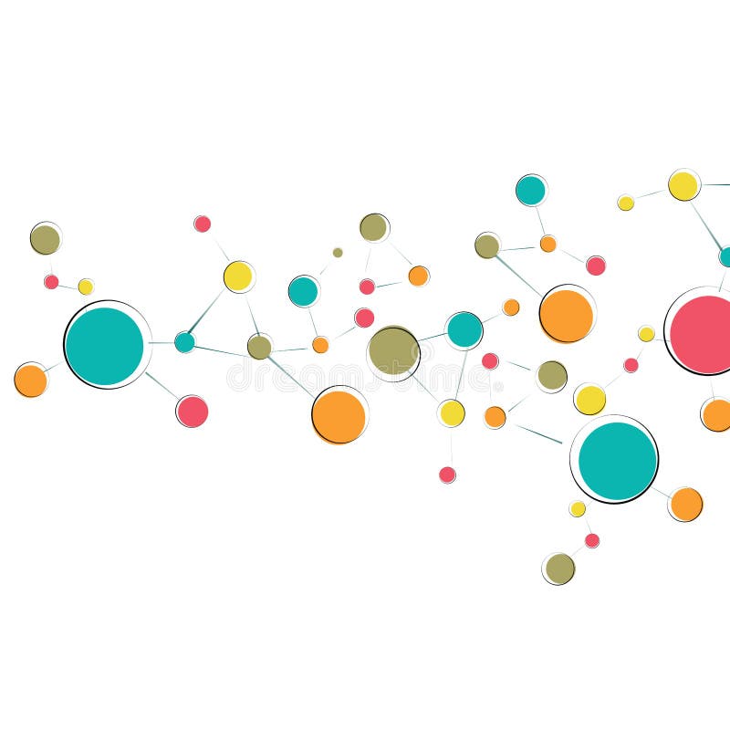 Color molecular structure stock vector. Illustration of icon - 63780588