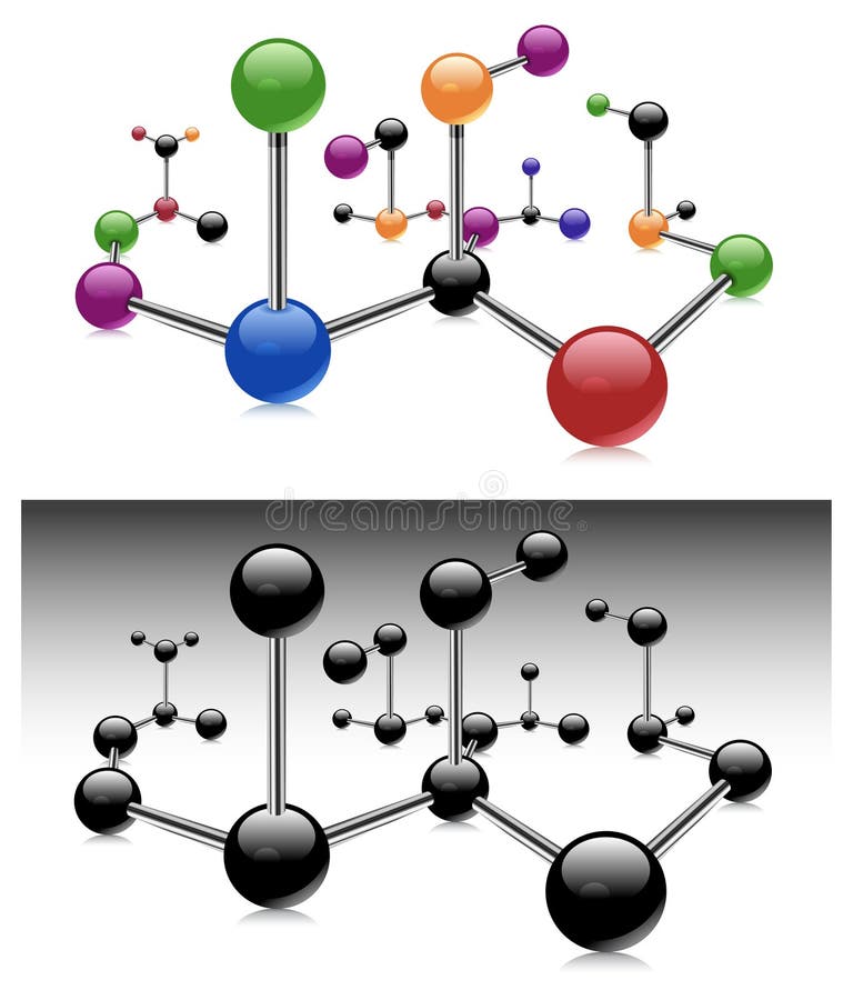 Color molecule stock vector. Illustration of icon, element - 13826825