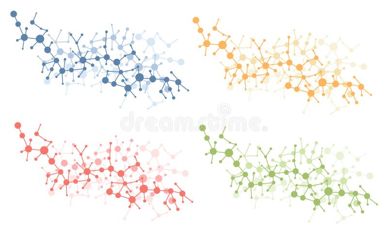 Color molecule connection stock vector. Illustration of connection ...