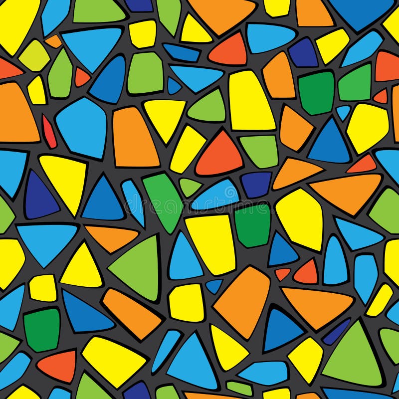 Color Mosaic of Seamless Pattern Stock Vector - Illustration of tiles ...