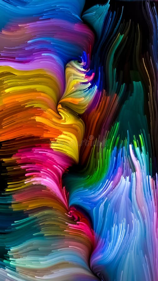 Elegance of Liquid Color stock illustration. Illustration of ...