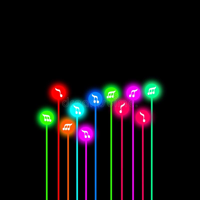 Simple Single Color Music Background Composition Stock Illustrations ...