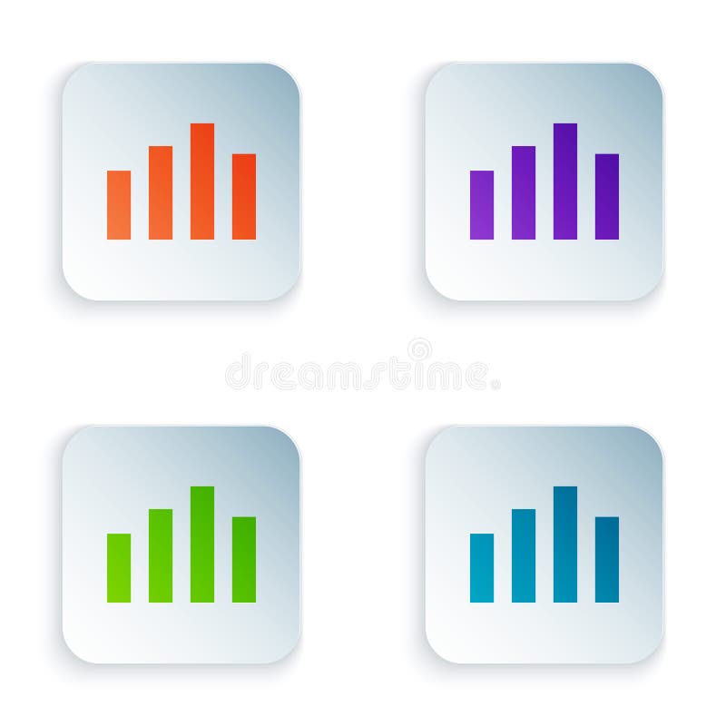 Color Music Equalizer Icon Isolated on White Background. Sound Wave ...