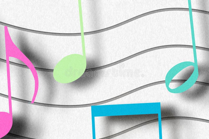 Color Musical Notes Concept Stock Illustration - Illustration of ...