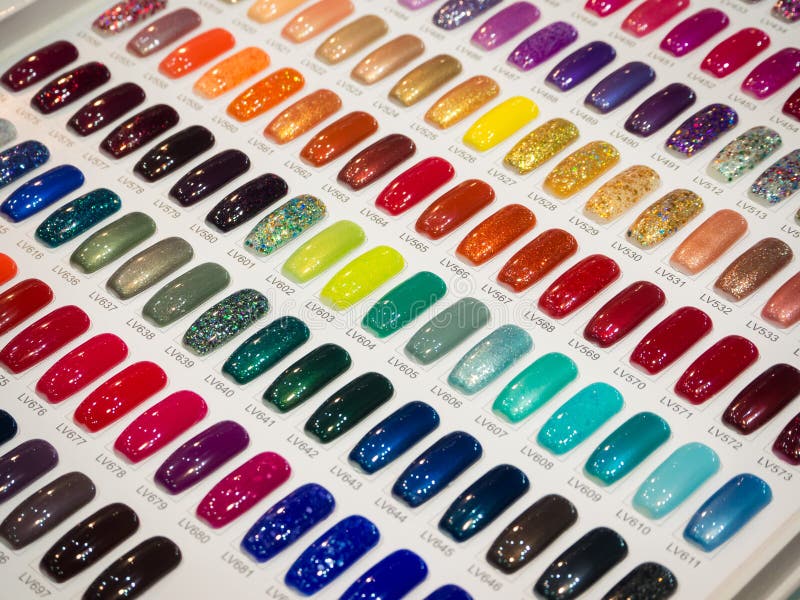 Color Color Nail Polish. Colored Nail Tips Stock Photo - Image of ...