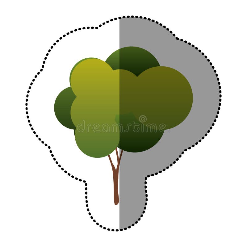 Color natural tree icon stock illustration. Illustration of concept ...
