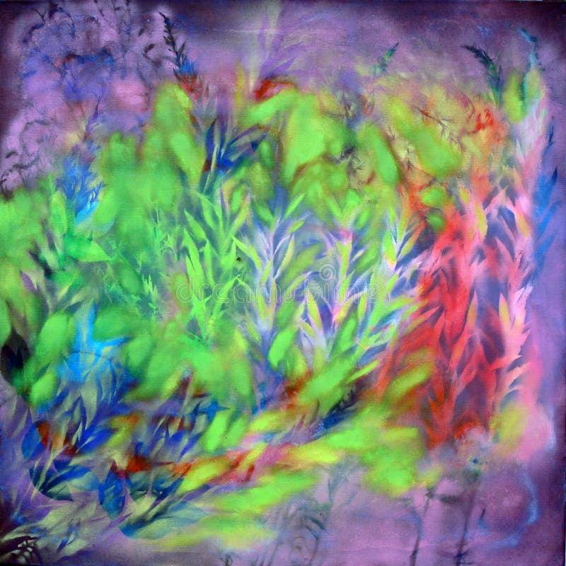 Color of Nature - Oil on Canvas Stock Illustration - Illustration of ...