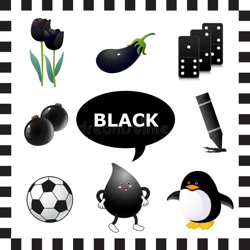 Color negro ilustración del vector. Ilustración de vector - 55187708