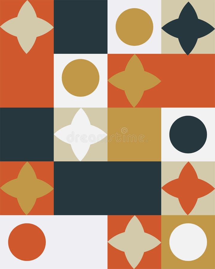 Modern Grid Geometric Shapes, Geometry Grid Pattern Banner in Neo-Geo ...